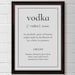 Vodka Poster, Vodka Print, Cocktail Poster, Vodka Quote, Vodka Sign ...