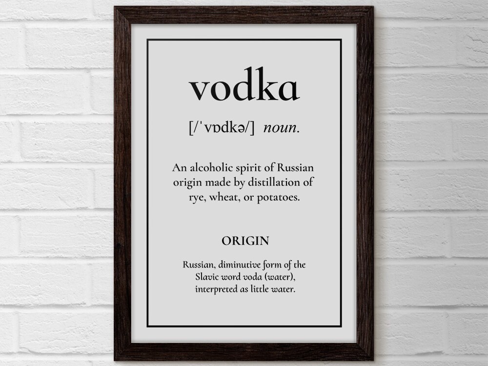 Vodka Poster Vodka Print Cocktail Poster Vodka Quote Vodka - Etsy