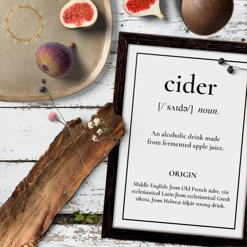 Bar Cart Cider Poster Bar Cart Art Bar Cart Print Cider | Etsy