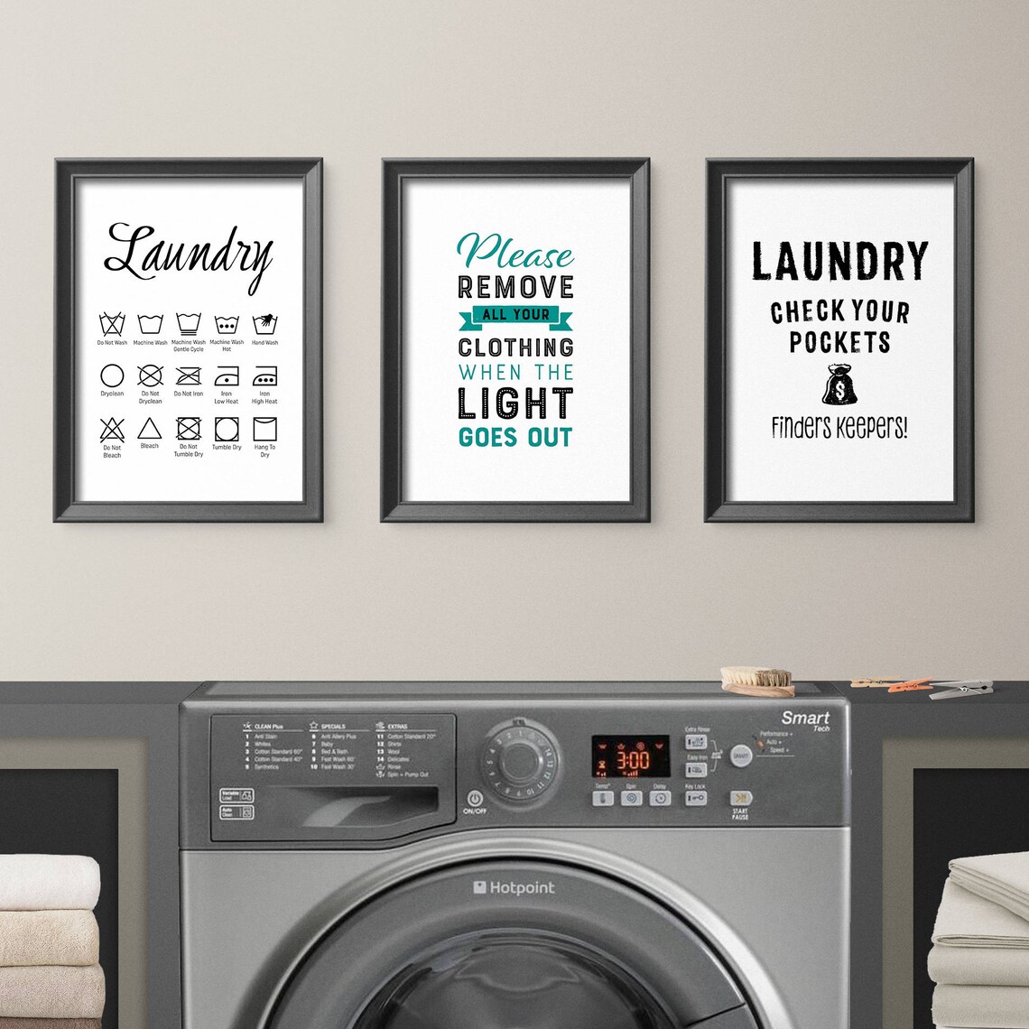 Fresh Linens Laundry Typographic Print Laundry Room Sign - Etsy