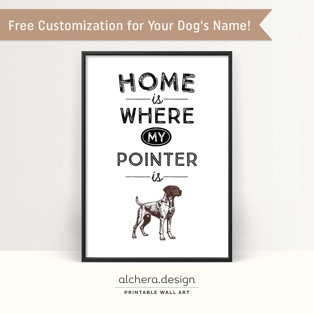 Dog Breed Art, German Shorthaired Pointer, Custom Pet Print, Pointer ...