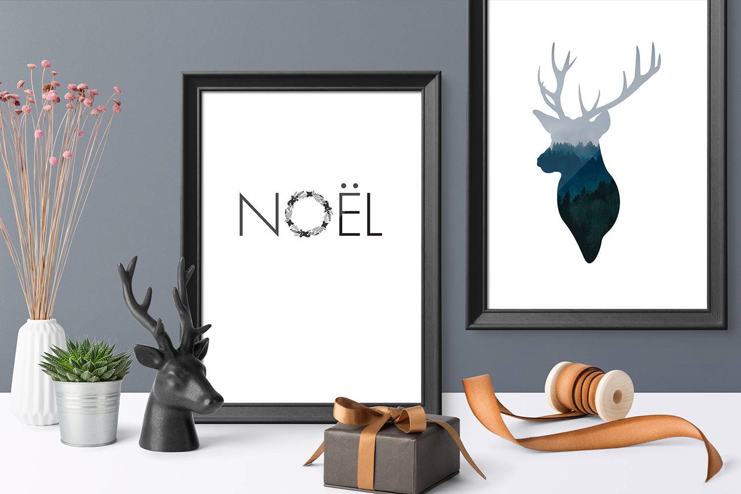 Noel Art Print Noel Modern Christmas Monochrome Christmas - Etsy