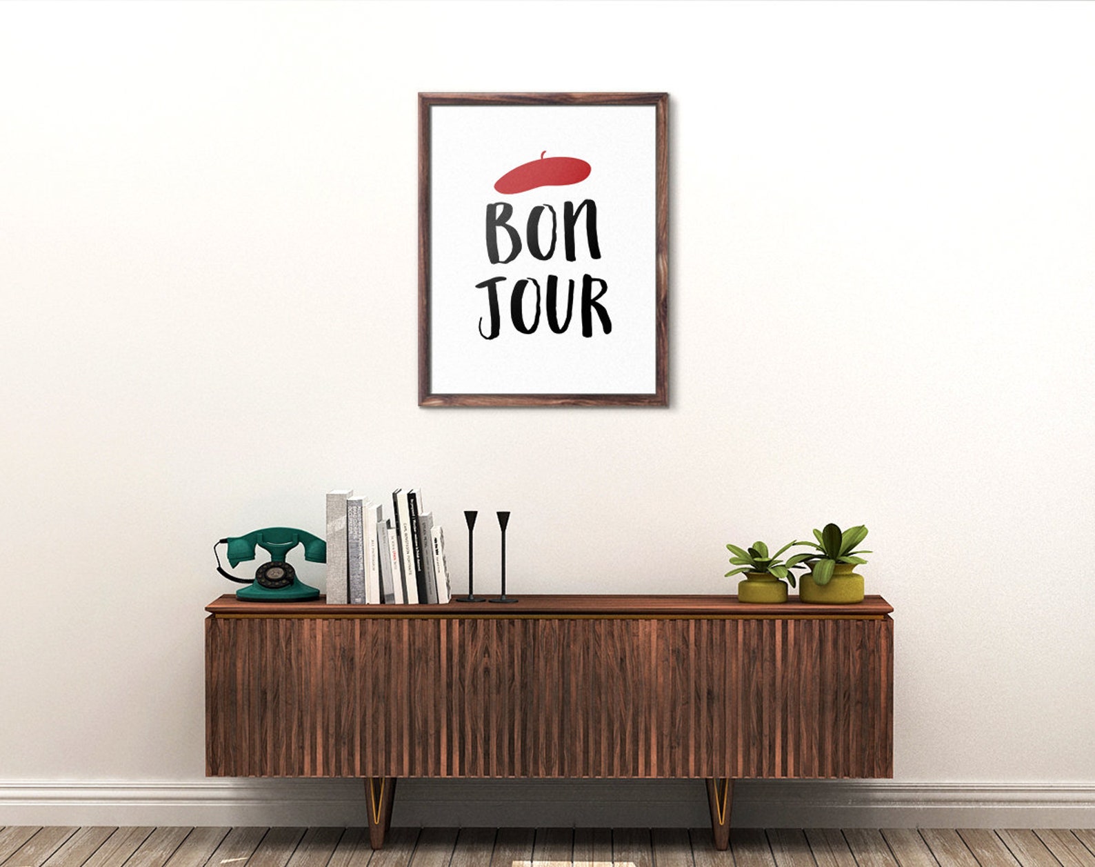 Bonjour Print Paris Printable Paris Print Bonjour - Etsy
