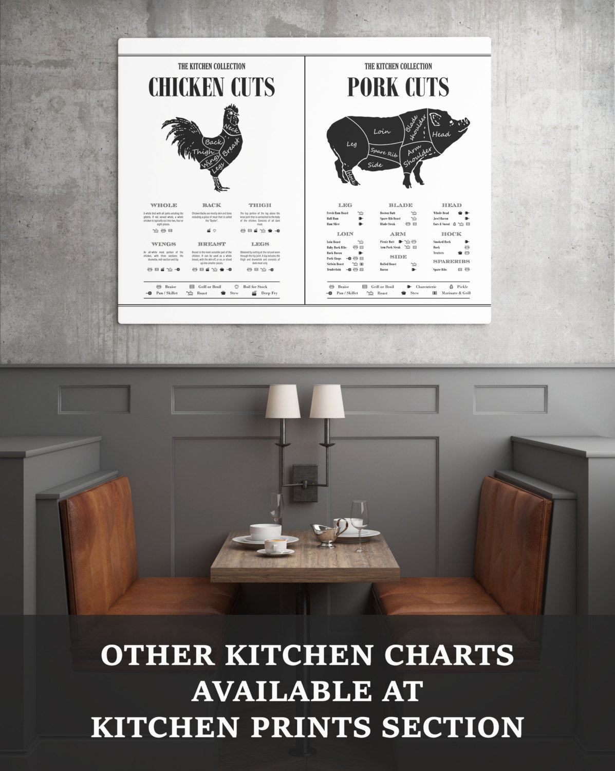 Healthy Recipes Vegetable Print Kitchen Chart Kitchen - Etsy
