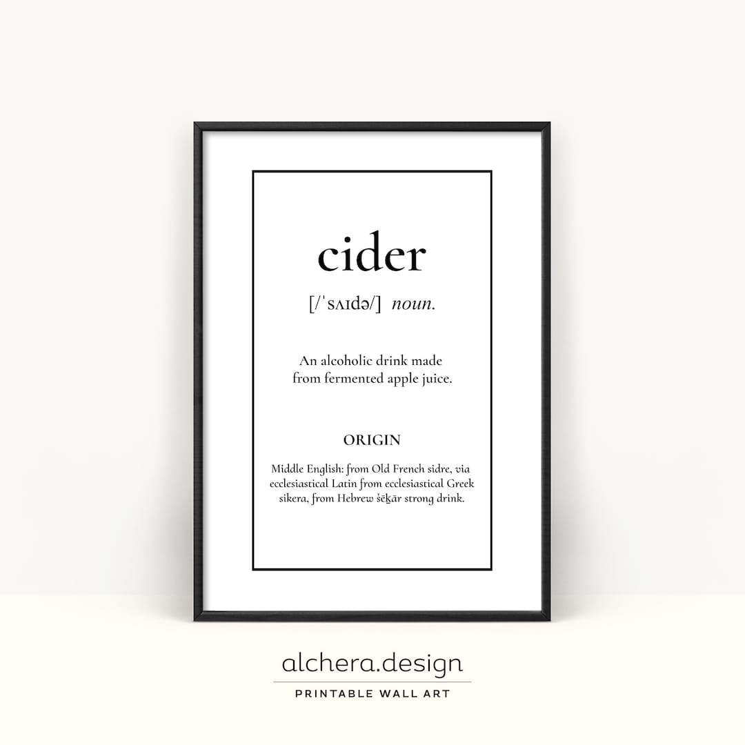 Bar Cart, Cider Poster, Bar Cart Art, Bar Cart Print, Cider Print ...