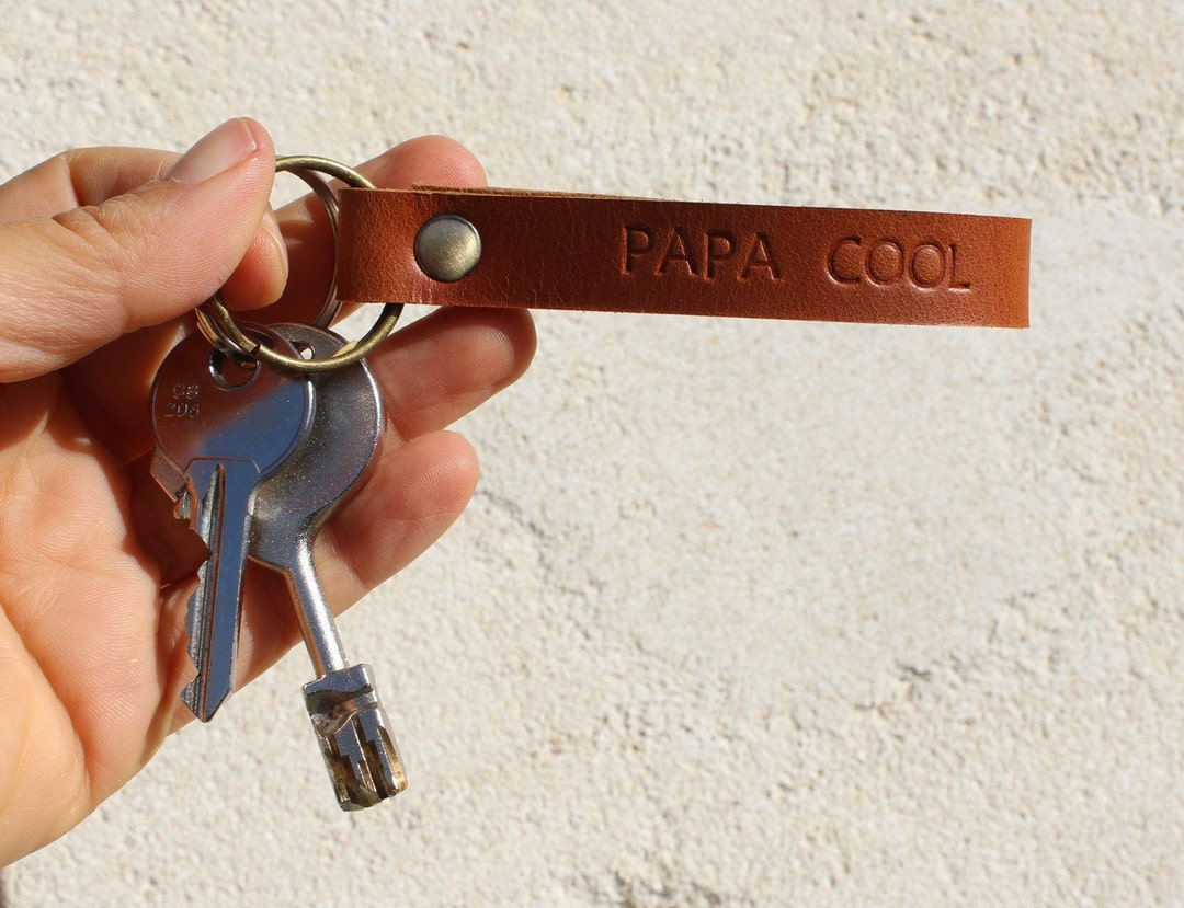 Name Leather Keychain Custom Leather Keyring Leather Key - Etsy