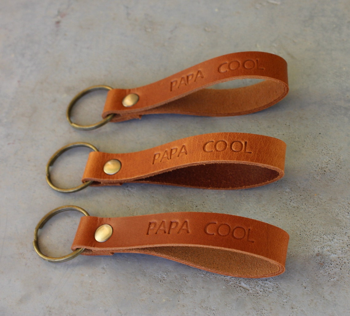 Name Leather keychain custom leather keyring leather key | Etsy