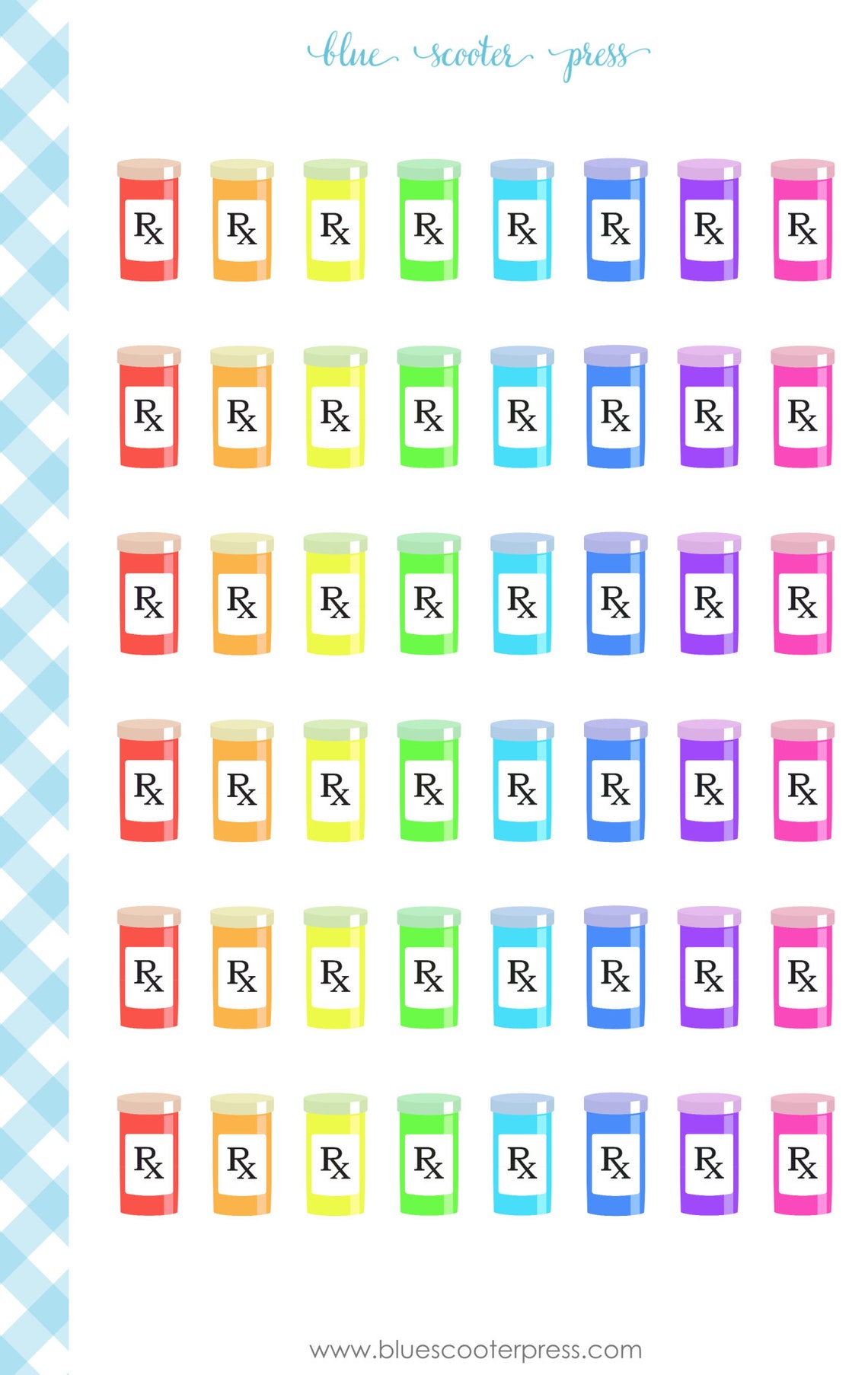 Prescription Bottle Refill Stickers. 48 MATTE Planner - Etsy