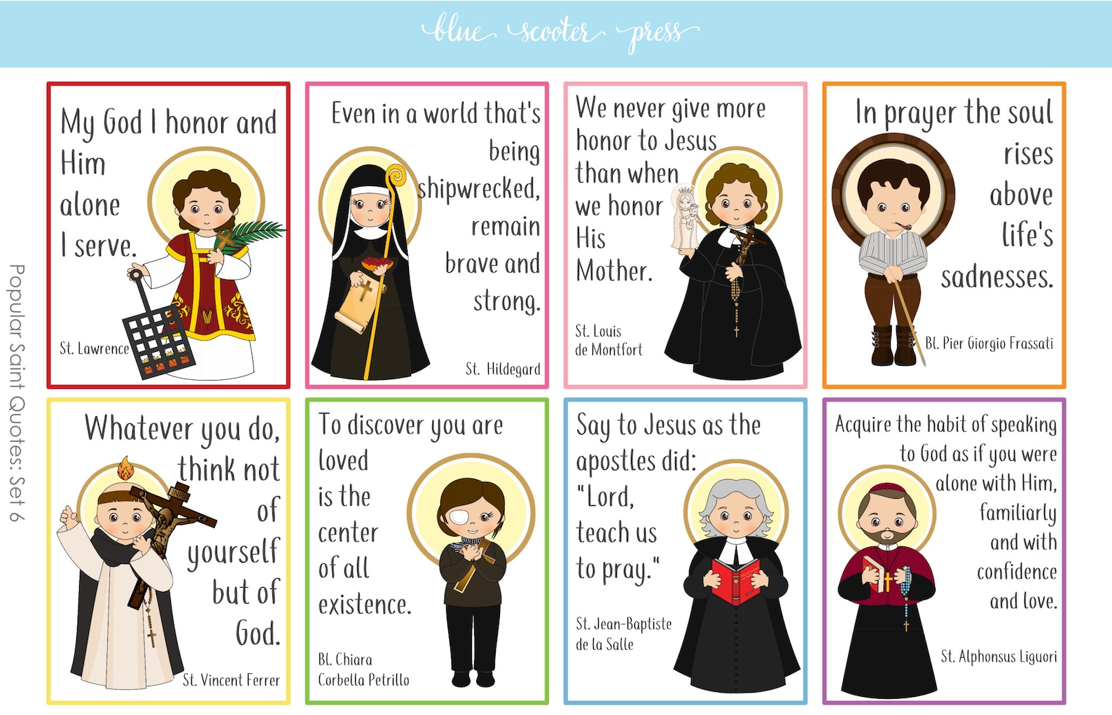 Popular Saint Quotes Set 6. Choose Rainbow or Black Boxes. 8 - Etsy