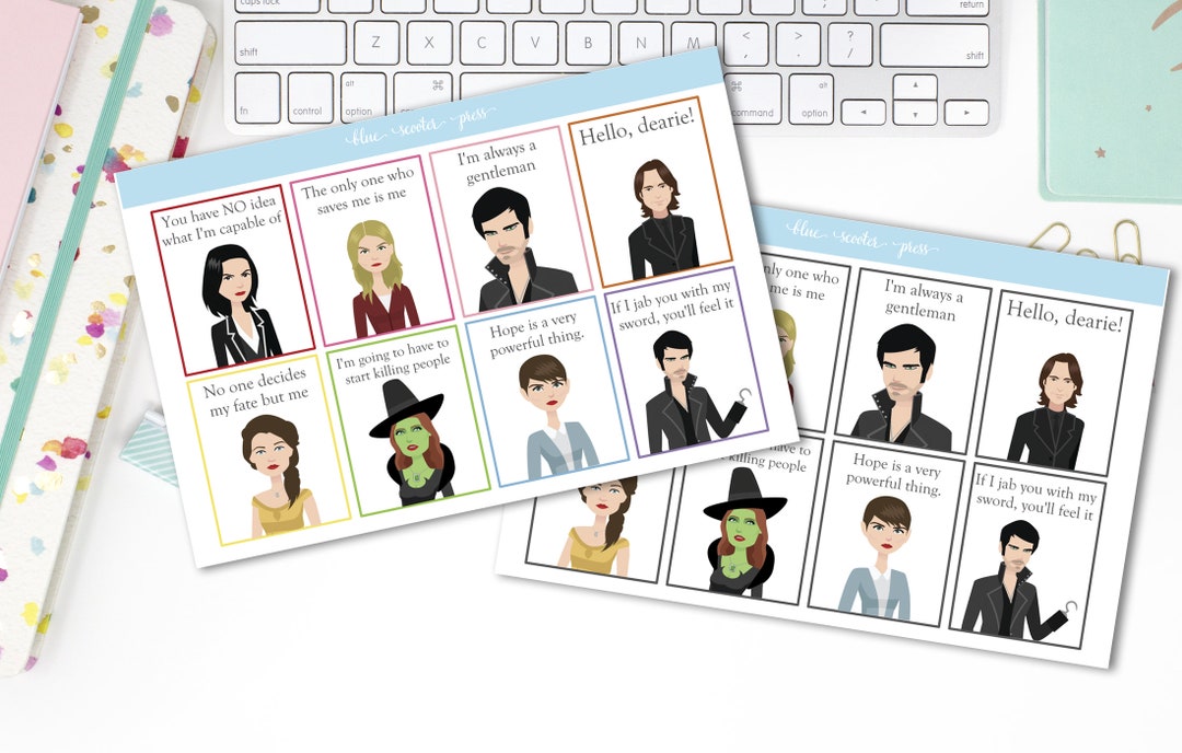 Once Upon A Time Quote Stickers. 8 MATTE Planner Stickers - Etsy