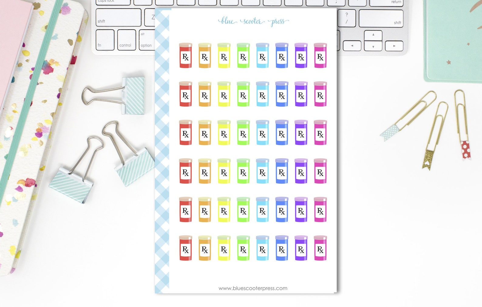 Prescription Bottle Refill Stickers. 48 MATTE Planner - Etsy