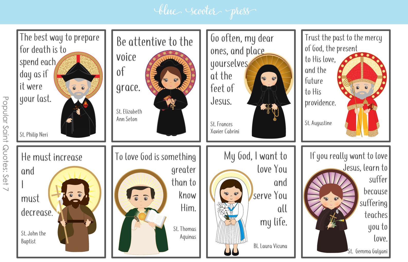 Popular Saint Quotes Set 7. Choose Rainbow or Black Boxes. 8 | Etsy