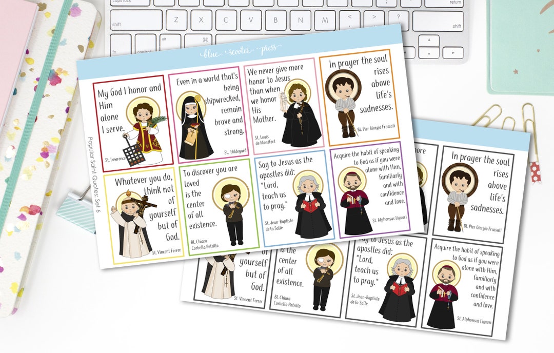 Popular Saint Quotes - Set 6. Choose Rainbow or Black Boxes. 8 MATTE ...