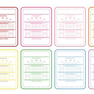 Hotel Tracker Stickers. 8 MATTE Planner Stickers. - Etsy