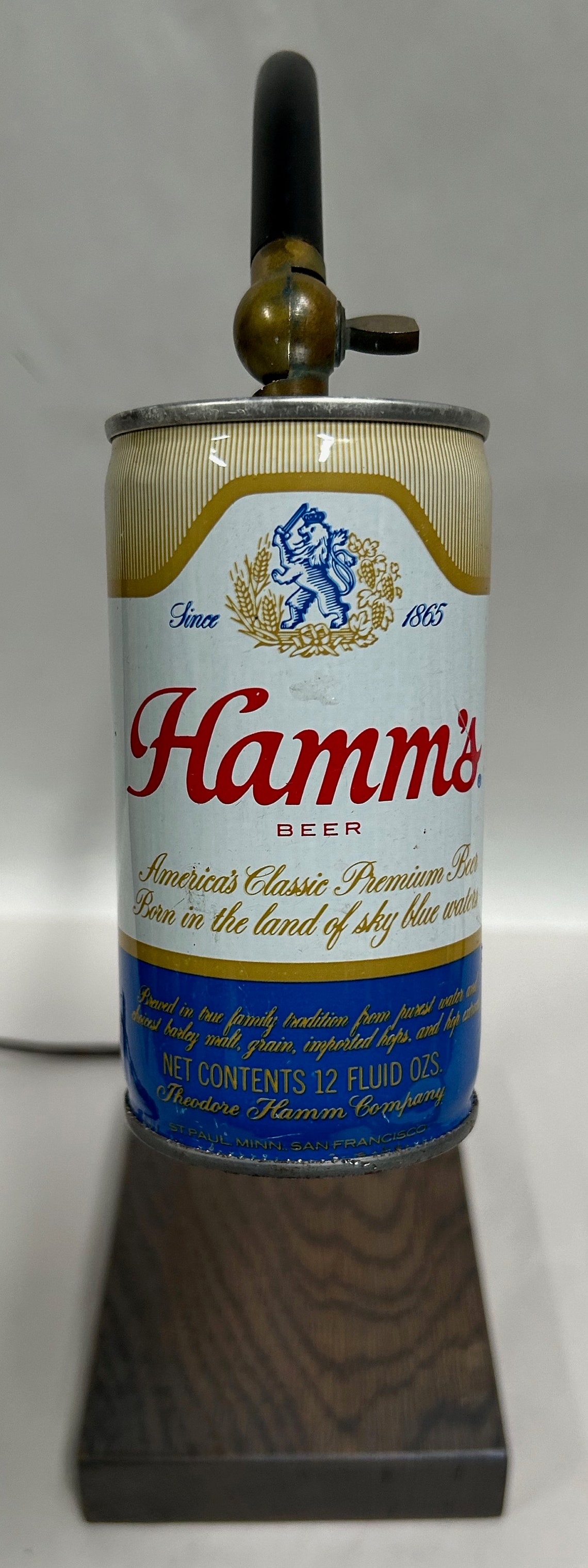 Industrial Repurposed Custom Made Vtg Hamms's Beer Can Bar Man Cave ...