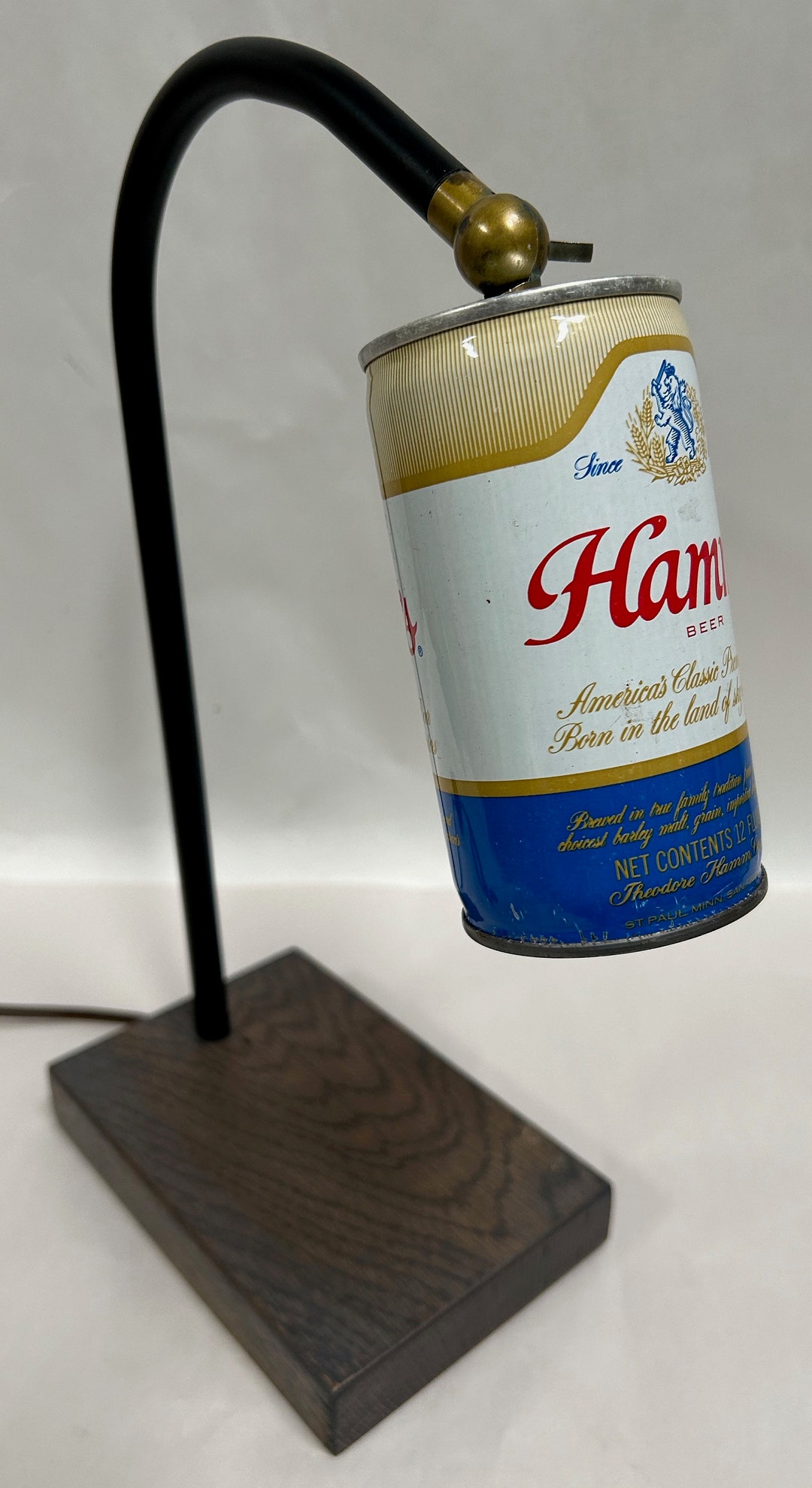 Industrial Repurposed Custom Made Vtg Hamms's Beer Can Bar Man Cave ...