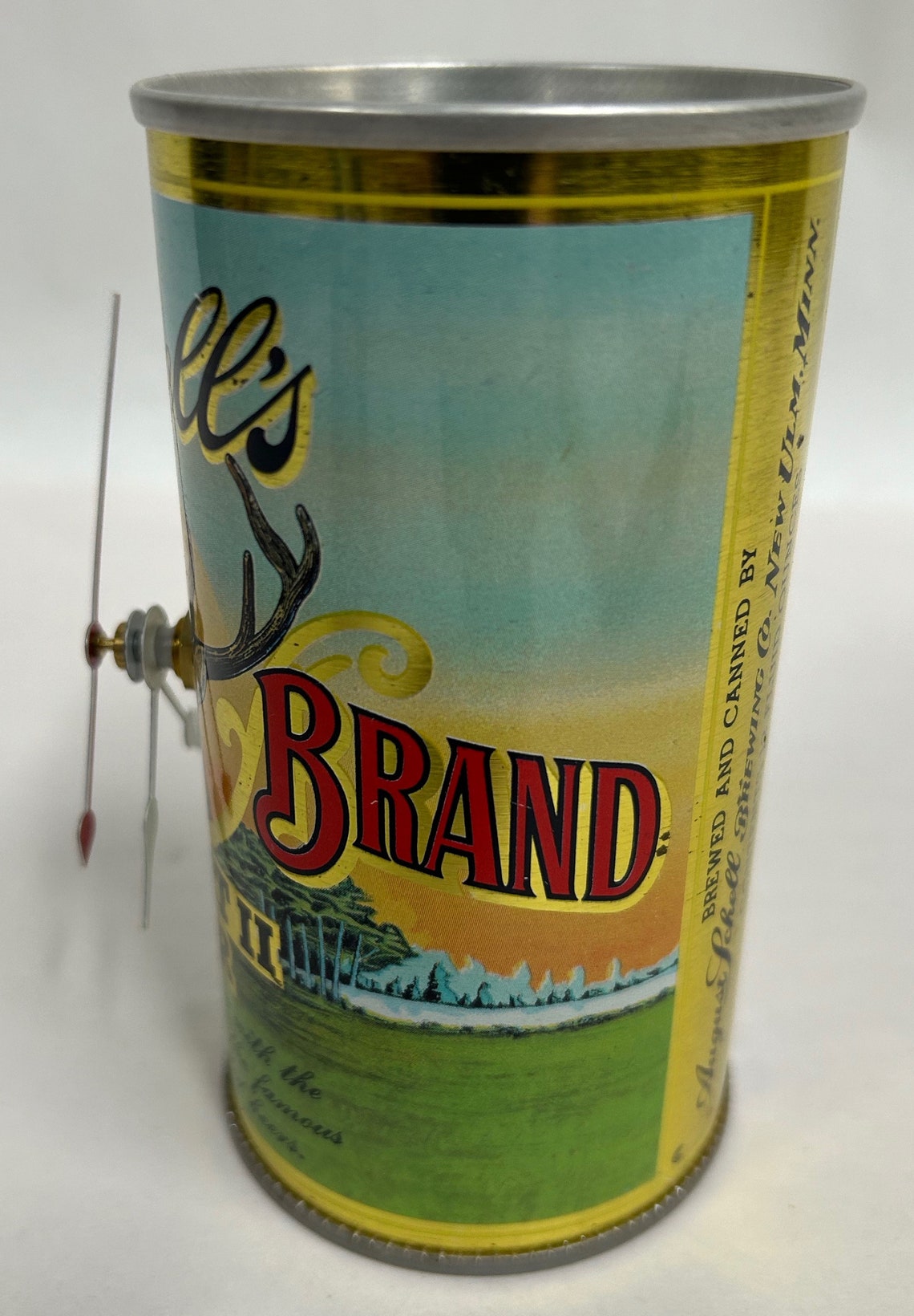 Repurposed Custom Made Schells Beer Can Reindeer Breweriana Bar Man ...
