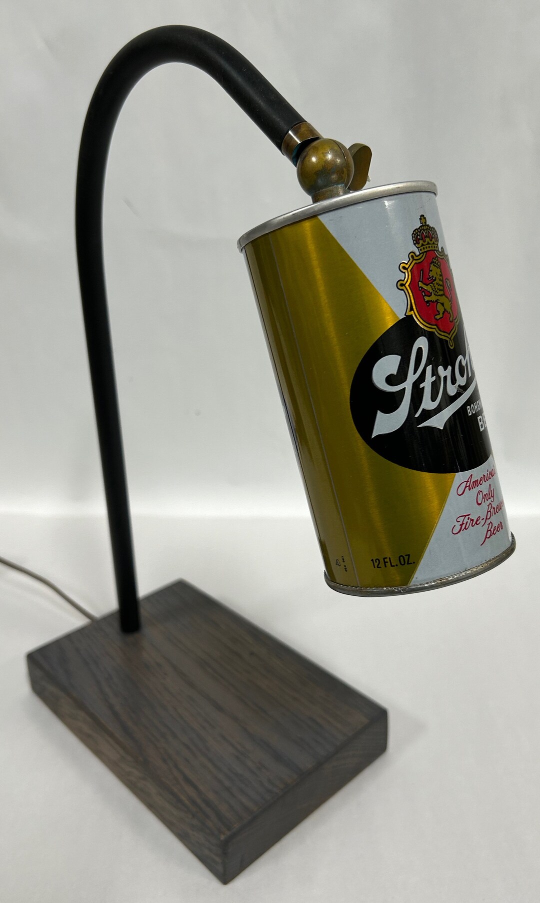 Industrial Repurposed Custom Made Vtg Stroh's Beer Can Bar Man Cave ...