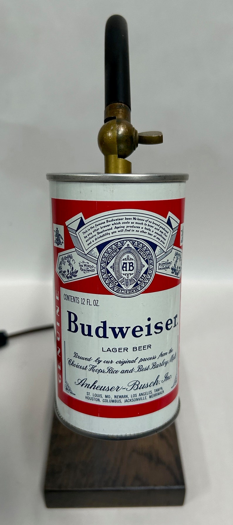 Industrial Repurposed Custom Made Vintage Budweiser Beer Can Bar Man ...