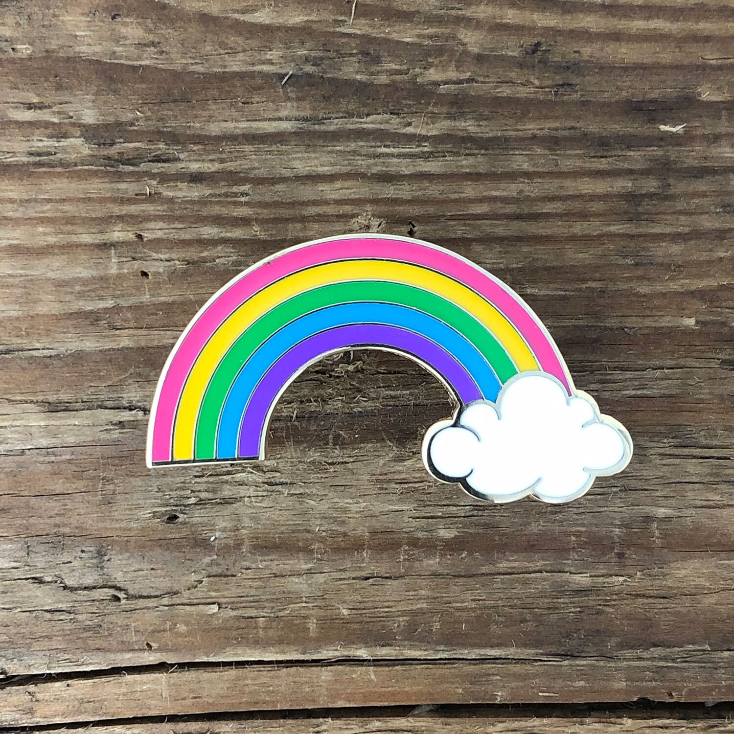 Rainbow Enamel Pin on Gift Message Card Best Friend BFF - Etsy
