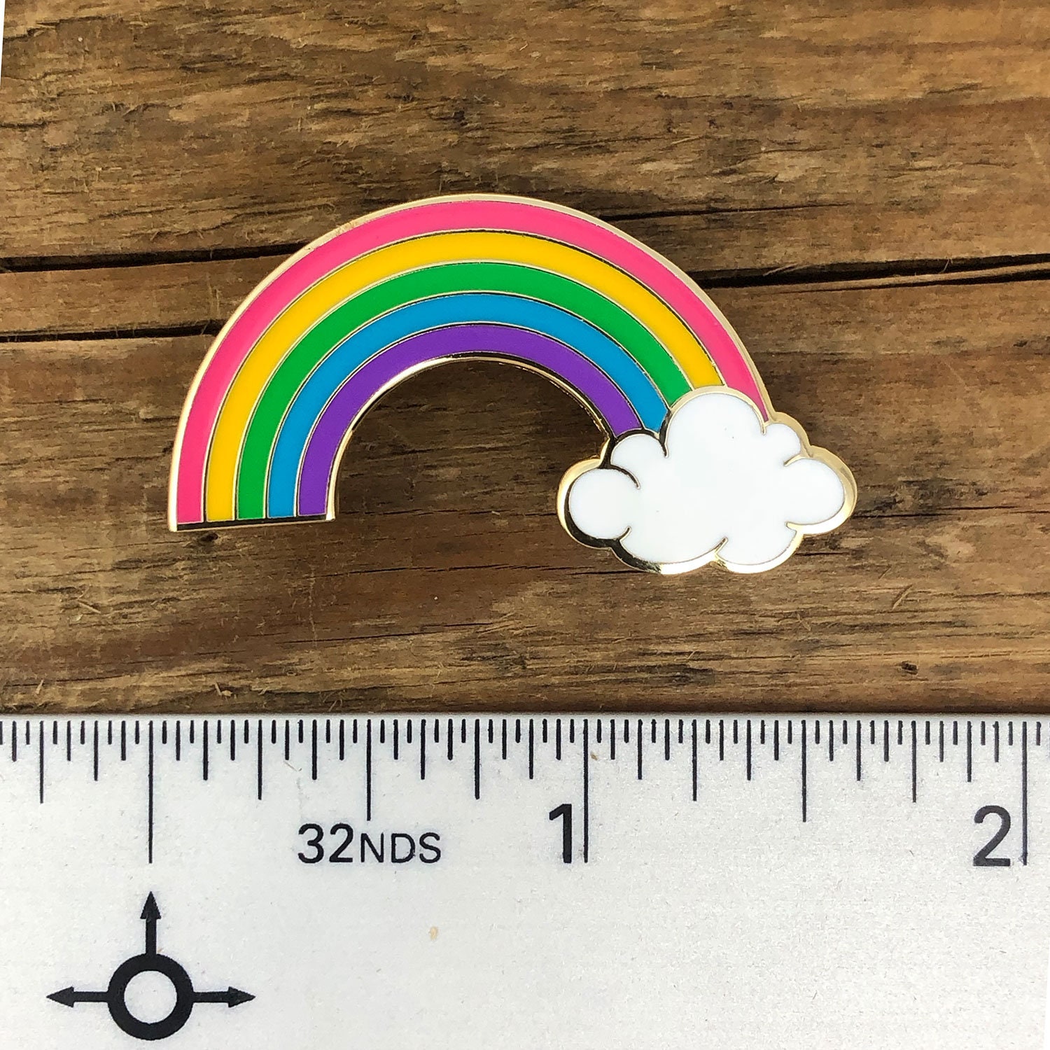 Rainbow Enamel Pin on Gift Message Card Best Friend BFF - Etsy