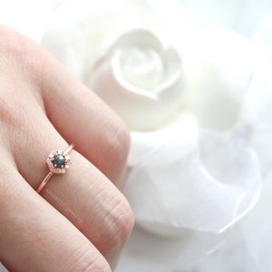 Delicate Natural Rough Diamond Gold Ring,14k Thin Goldring,tiny ...