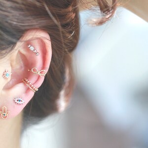 14k Solid Gold Ribbon Ear Cuff,ribbon Earring,single Earring,minimalist ...