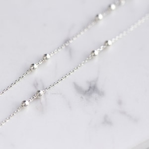 925 Sterling Silver Two Balls Chain Choker Necklacesilver - Etsy