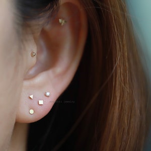 Super Tiny 18 Gauge Flat Back Labret Internally Threaded,delicate Gold ...