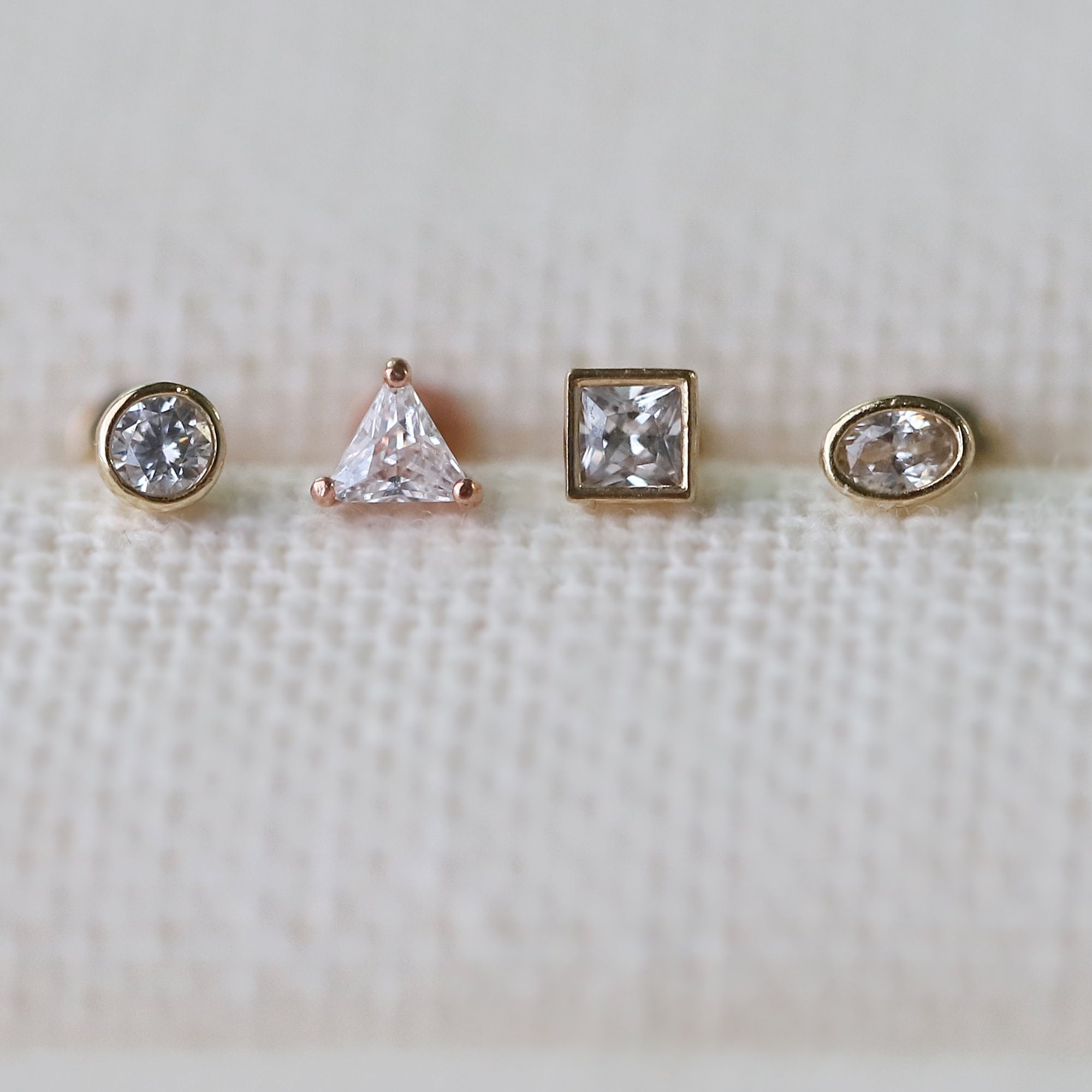 18 Gauge Internally Threaded Earring flat Back Labret | Etsy