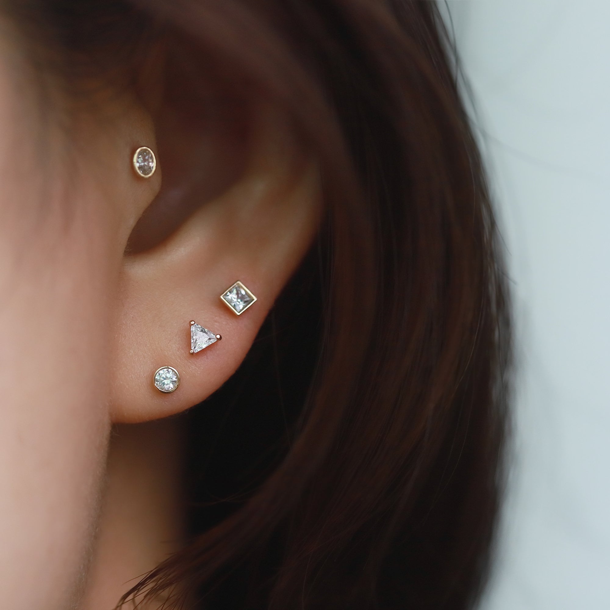 18 Gauge Internally Threaded Earring flat Back Labret | Etsy