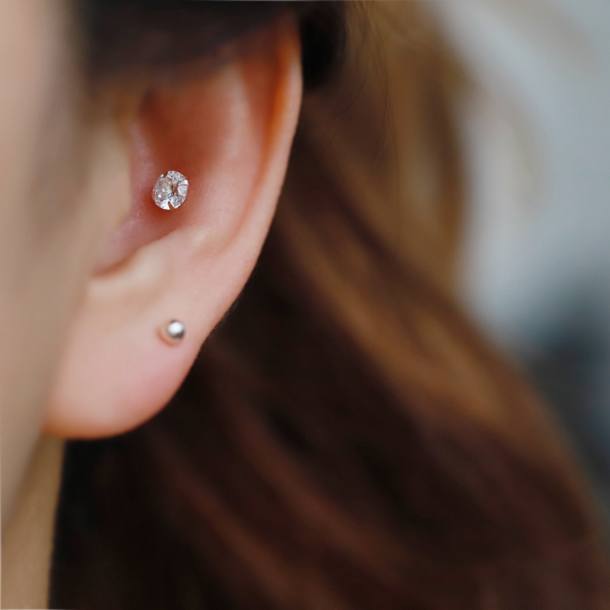 20g Sterling Silver Piercing Earrings,screw Back Earrings,tragus ...