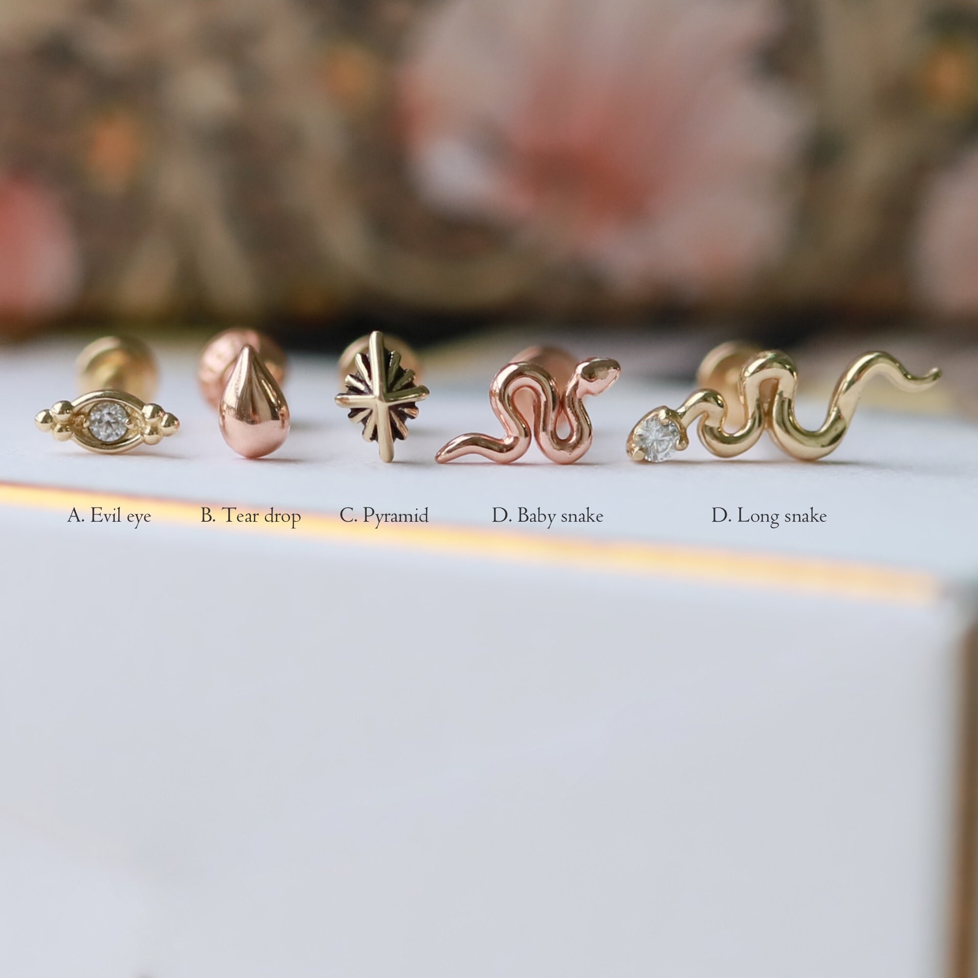 Super Tiny 18 Gauge Flat Back Labret Internally Threaded,delicate Gold ...