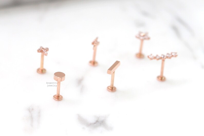 Super Tiny 18 Gauge Flat Back Labret Internally - Etsy