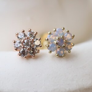 Super Tiny Flower 18 Gauge Flat Back Labret Piercing,delicate Gold ...