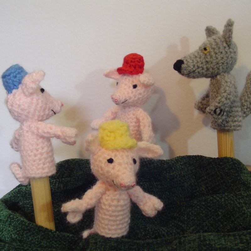 Pig and Wolf Puppets - Etsy