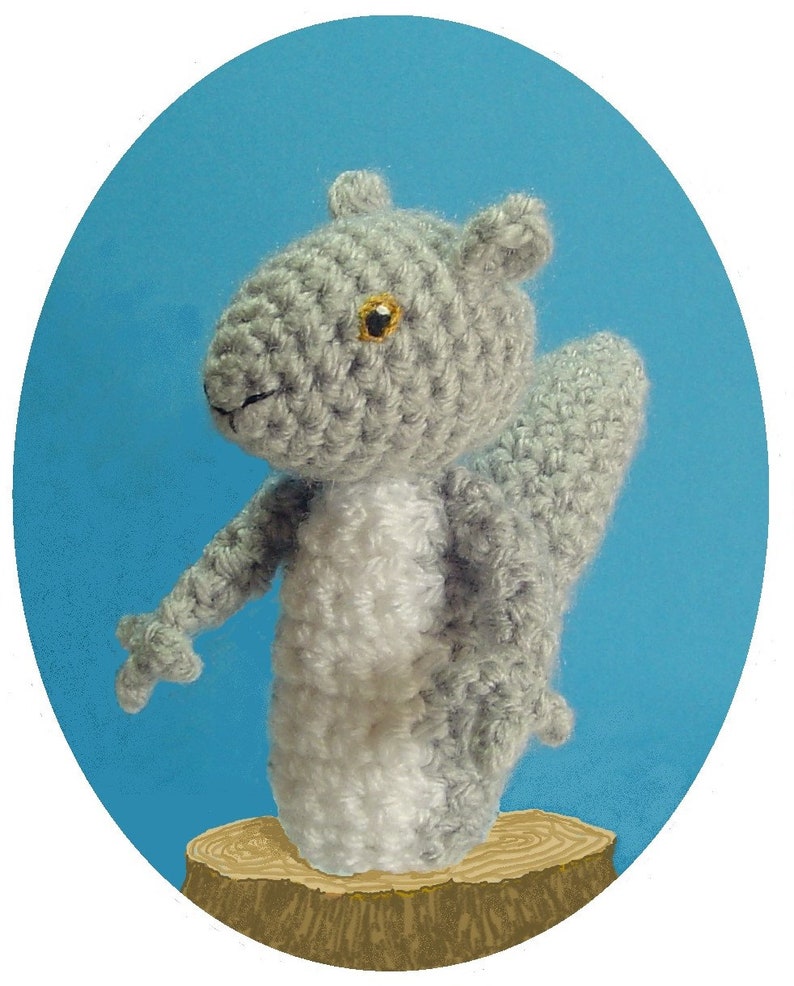 Crochet Squirrel Finger Puppet PATTERN, UK Stitch (PDF Pattern) - Etsy