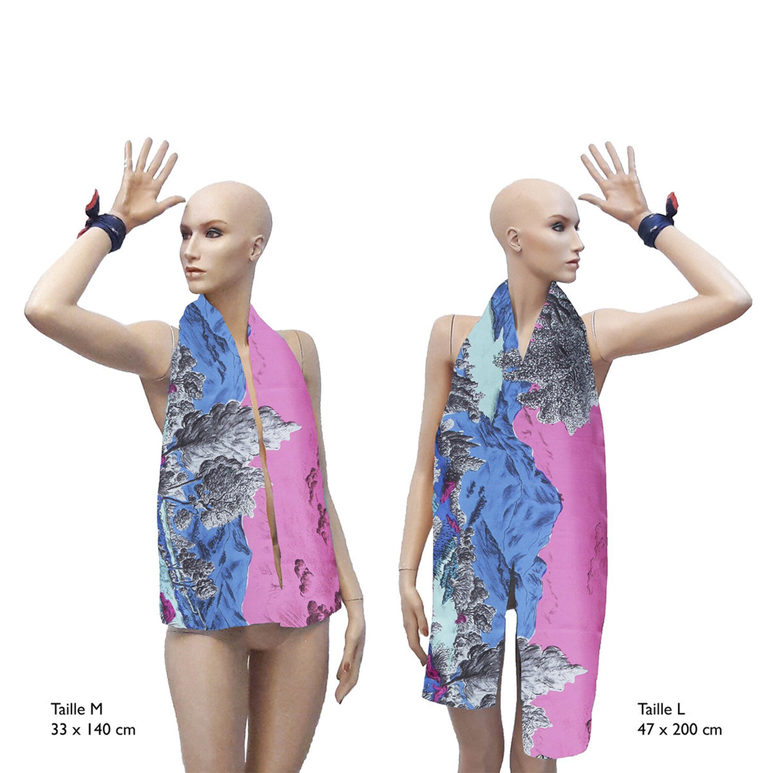 Silk's Scarf, Rectangular, With Spectacular Mountains's Landscape Where ...