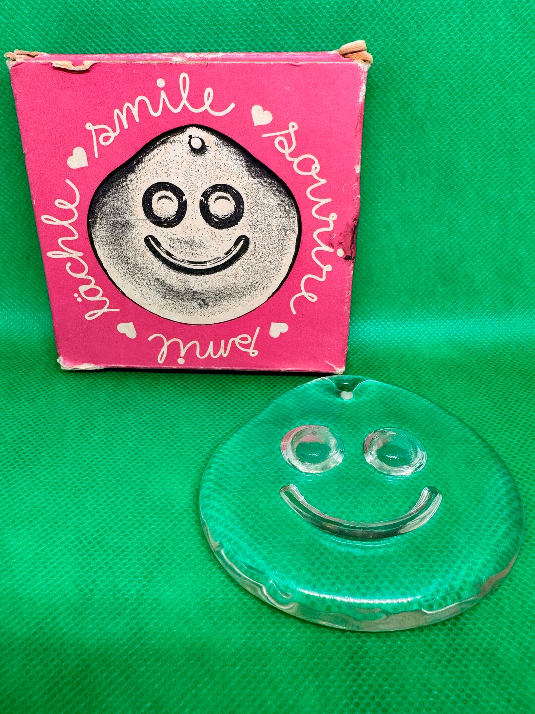 SUN CATCHER / SUN CATCHER smiley Hadeland Norway in Box - Etsy