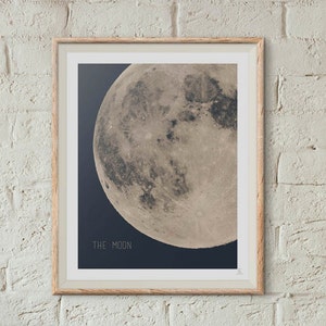 Full Moon Poster Giant Moon Print Astronomy Wall Art Dorm Wall Art ...
