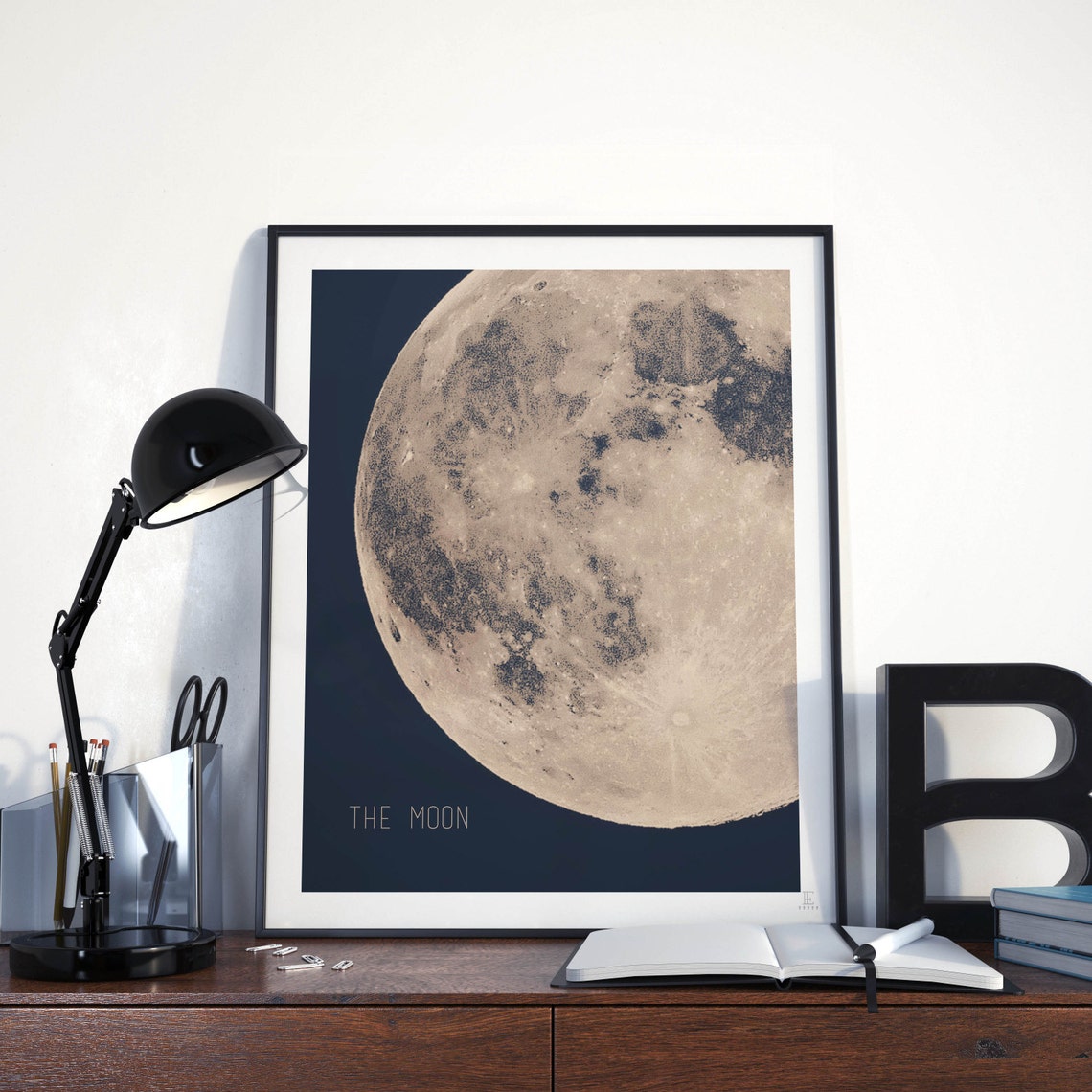 Full Moon Poster Giant Moon Print Astronomy Wall Art Dorm Wall Art ...