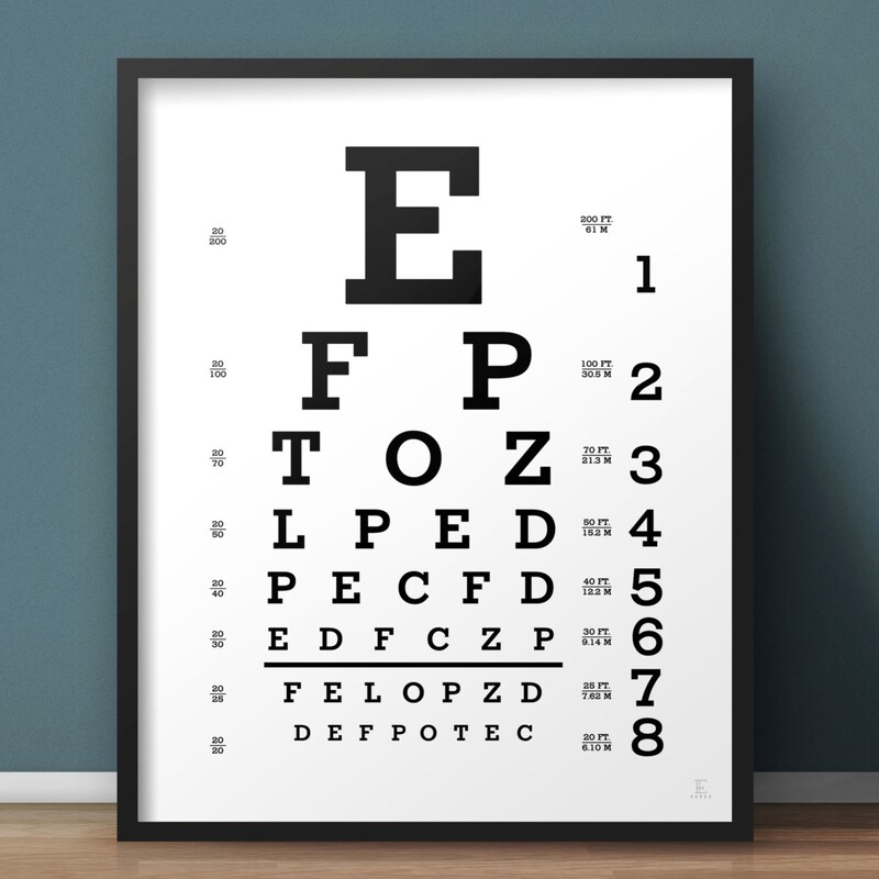 Eye Chart Print - Etsy
