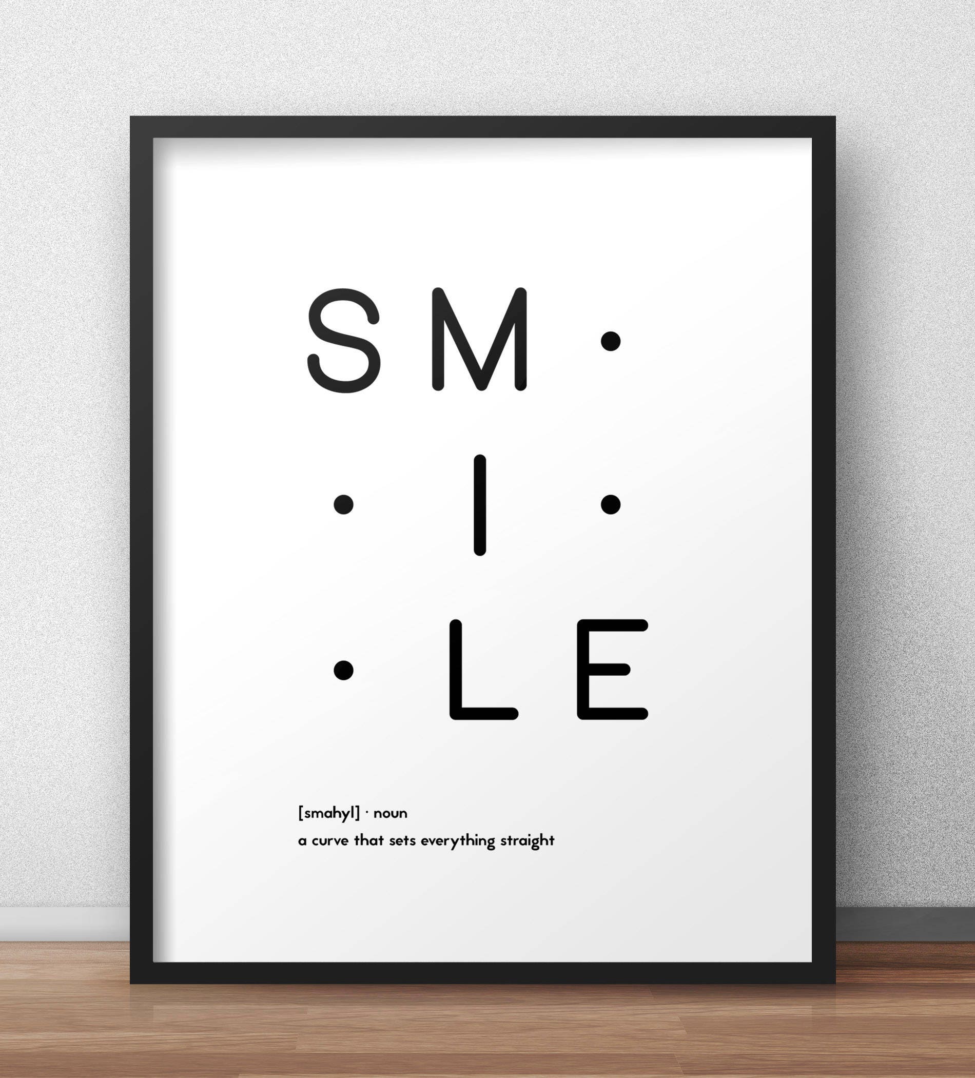 Smile Definition Print Minimal Design Wall Art Pegboard Design - Etsy