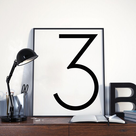 Favorite Number Print Numbers Poster Lucky Number Special | Etsy