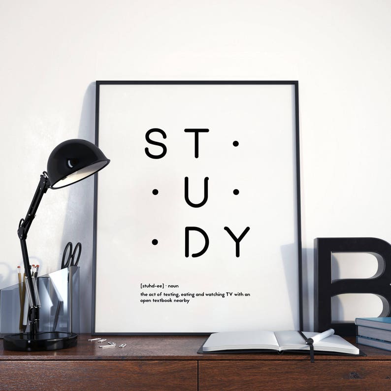 Study Definition Print Minimal Design Wall Art Pegboard Design - Etsy