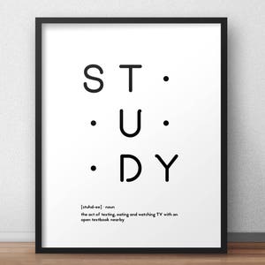 Study Definition Print Minimal Design Wall Art Pegboard Design Study ...