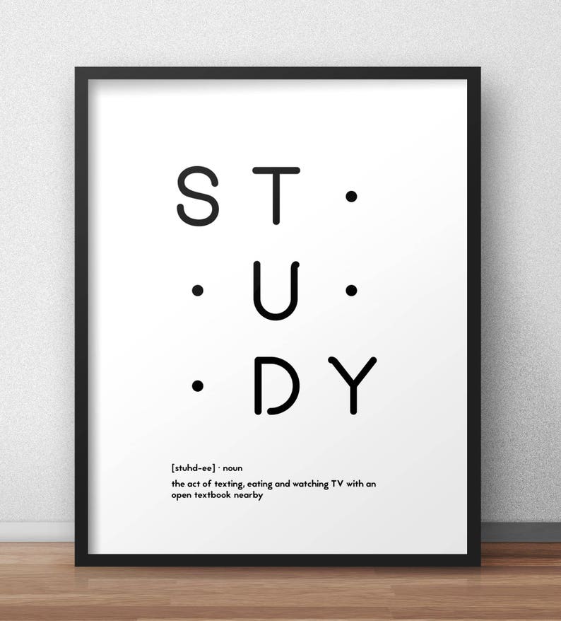 Study Definition Print Minimal Design Wall Art Pegboard Design - Etsy