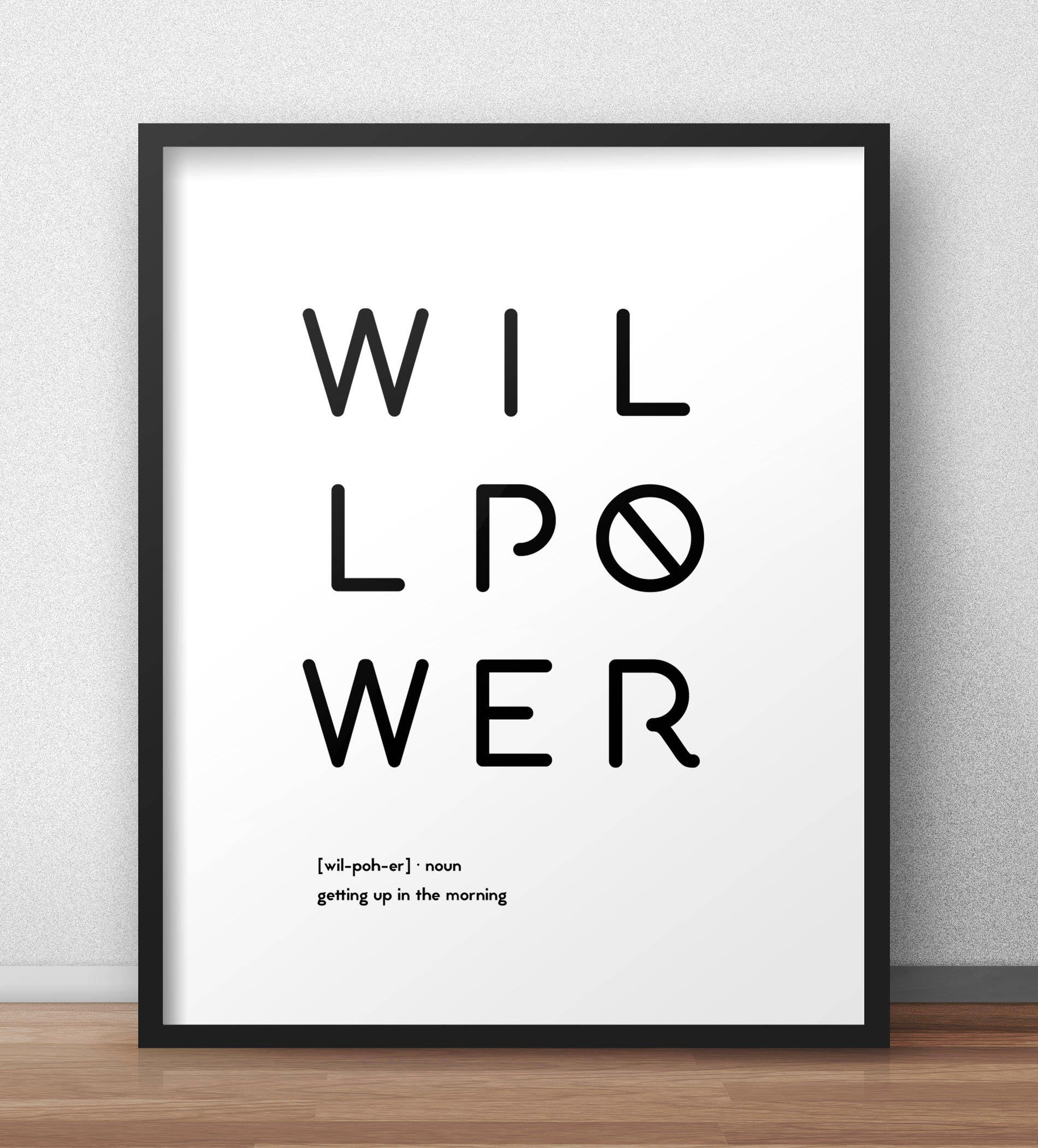 Willpower Definition Print Minimal Design Wall Art Pegboard Design ...