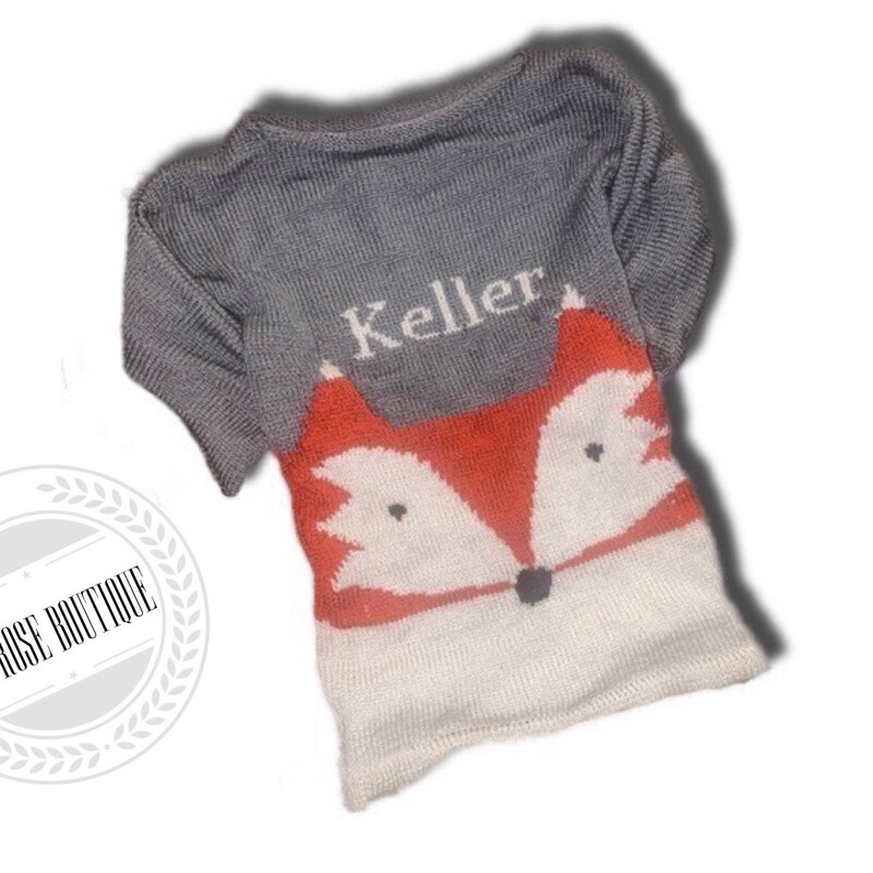 White Fox Jumper - Etsy Australia