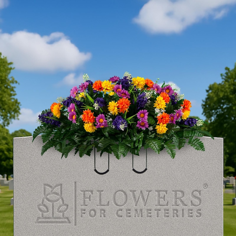 Silk Funeral Flowers Wreath - Etsy